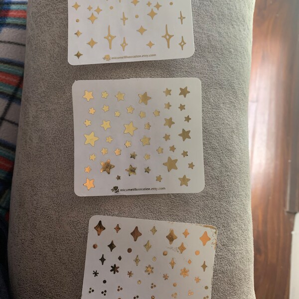Cute Stars Sticker, Sticker Collection, Stars , Sticker Sheet, Star ...