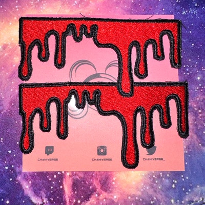 Horror Blood Drip Embroidered Patch - Etsy