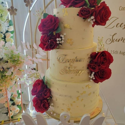 Double Layer Cake Topper Personalised Various Sizes, Colours & Fonts - Etsy