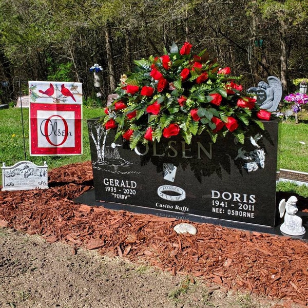 Headstone Flower Arrangement Anchor for Saddles and Wreaths - Etsy