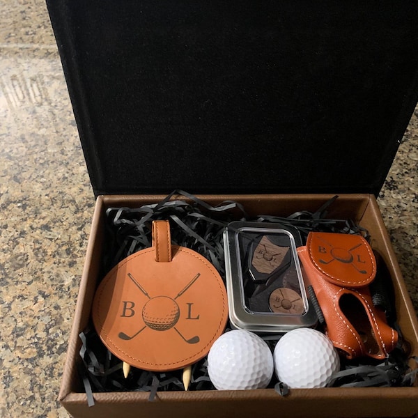 Personalized Golf Gift Set, Gift for Golfer, Golf Balls, Golf Bag Tag ...