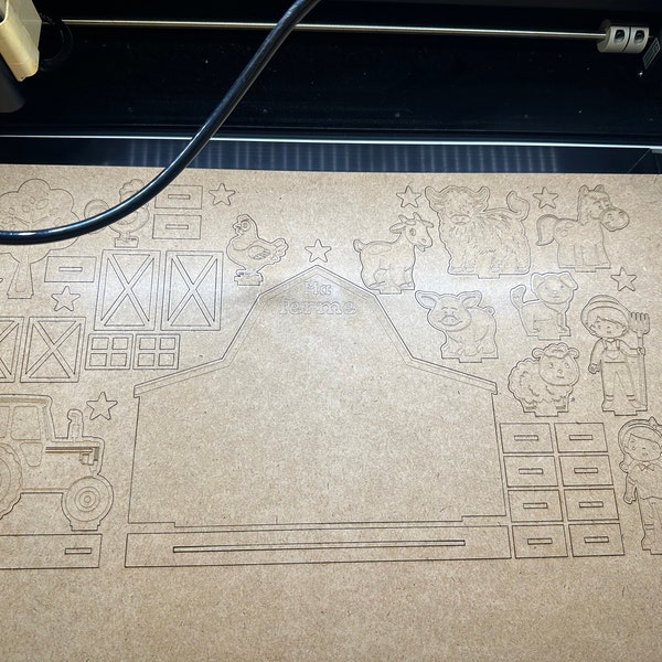 Build Your Own Farm Laser Cut Digital File | Barnyard | Cute Farm ...