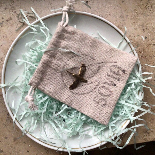 Little Hummingbird Miniature, Solid Brass Flying Bird Figurine, Curious ...