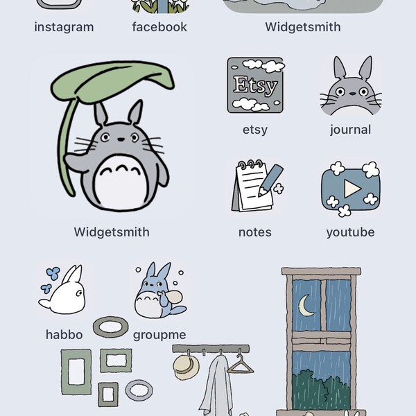 Cute Cozy Summer Icon Set, Cute Icons Pack, iPhone Theme, Cute App ...