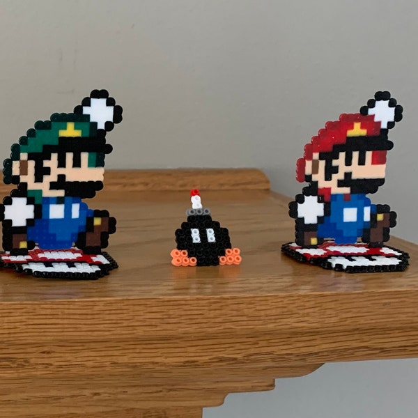 Super Mario Bros Desk Toy Luigi and Mario Gamer | Video Game Decor ...