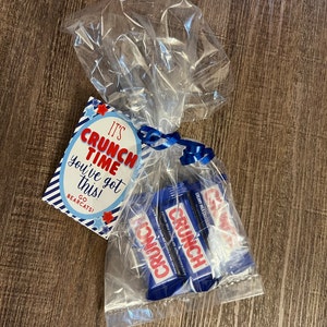 Editable Crunch Time Good Luck Printable Gift Tags, Appreciation Candy ...