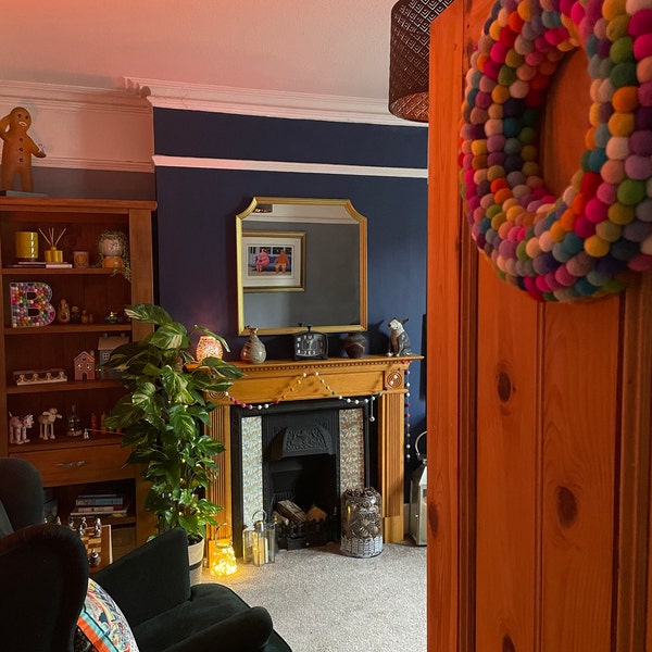 A-Z Wooden Wall Letters. Kids Room Felt Ball Rainbow Letters. Letters ...