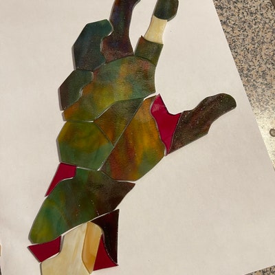 Digital Stained Glass Pattern / CROCODILE/ALLIGATOR Skull With - Etsy