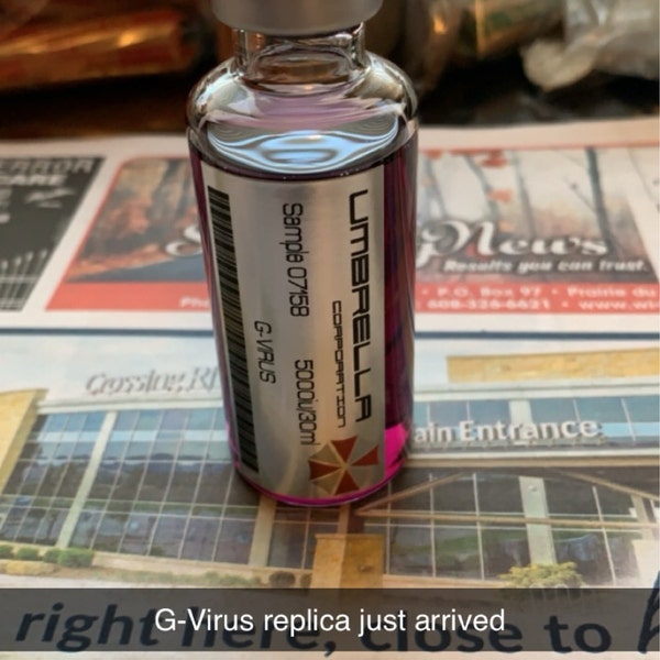 Resident Evil Umbrella Corporation G-virus Vial Prop - Etsy