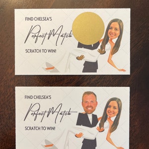 Bridal Shower Scratch off Game Perfect Match Personalized - Etsy