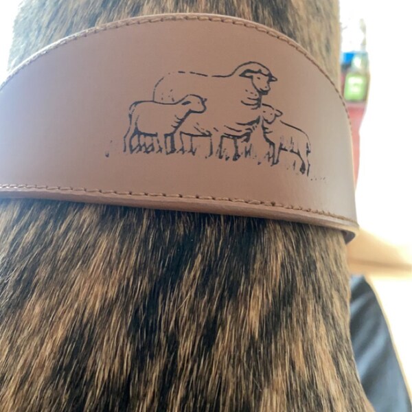 Tan Personalised Leather Dog Collar Whippet, Greyhound Collar ...