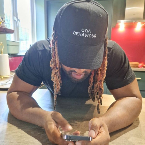 Personalised Slogan Baseball Cap - Custom Embroidered Text - Unisex Hat ...