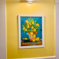 Whimsical Collage Flower Pot Still Life Fine Art Wall Decor Print for ...