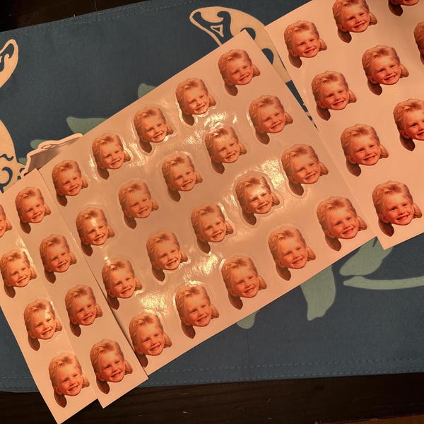 Custom Face Stickers, Personalized Stickers, Custom Party Favors, 30th ...