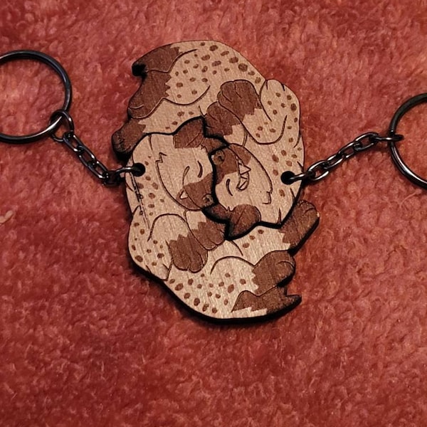 Hyena Interlocking Couple Keychains - Friendship or Relationship ...