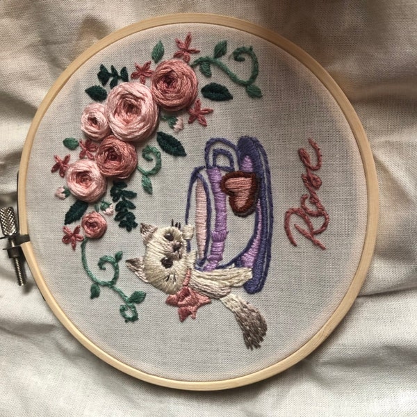 DIY Embroidery Kit: Tea Time Cats, 5 Inch Hoop, English Instructions - Etsy