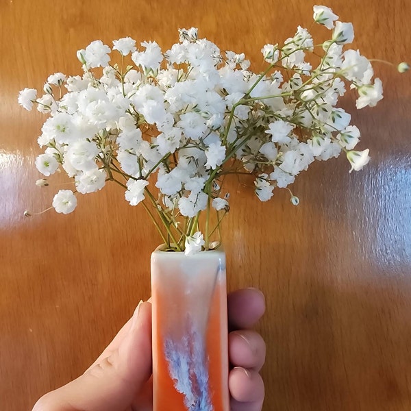Handmade Porcelain Drippy Bud Vase: Reactive Glazes, Windowsill Decor ...