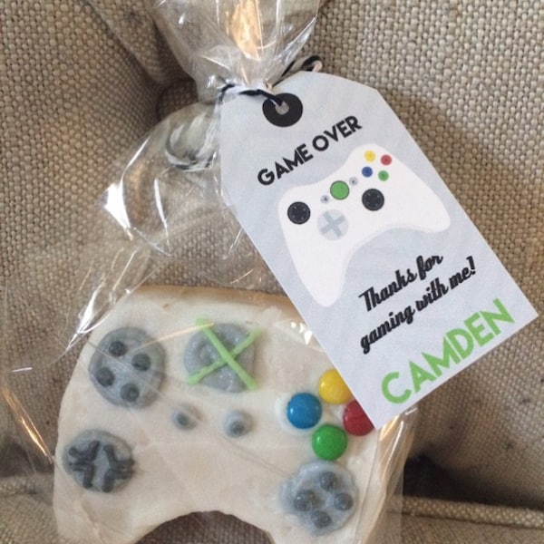 Video Game Favor Tags - Printable Video Game Party Favor Tags - Gamer ...