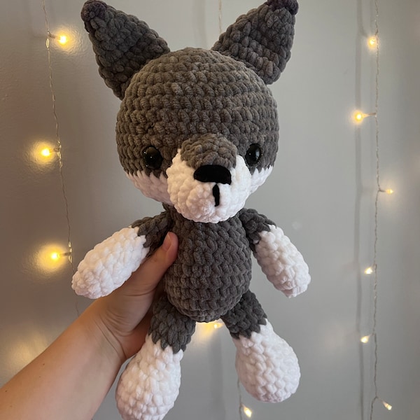 PATTERN: Wilson the Wolf Pup - Crochet Wolf Pattern - Amigurumi Wolf ...