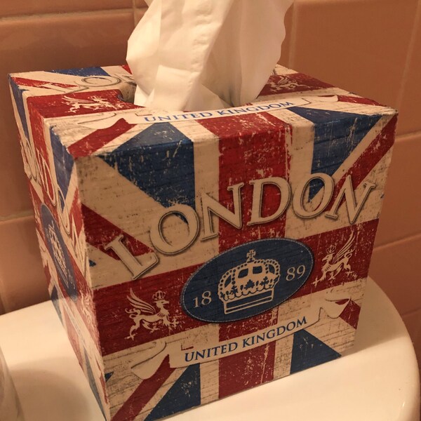 Eiffel Tower Themed Tissue Box Cover, Paris Wooden Tissue Box, Romantic ...