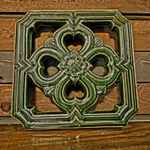 Tiki Jade Breezeway Tile Bamboo Wall Hanging, 3 Tiles. - Etsy