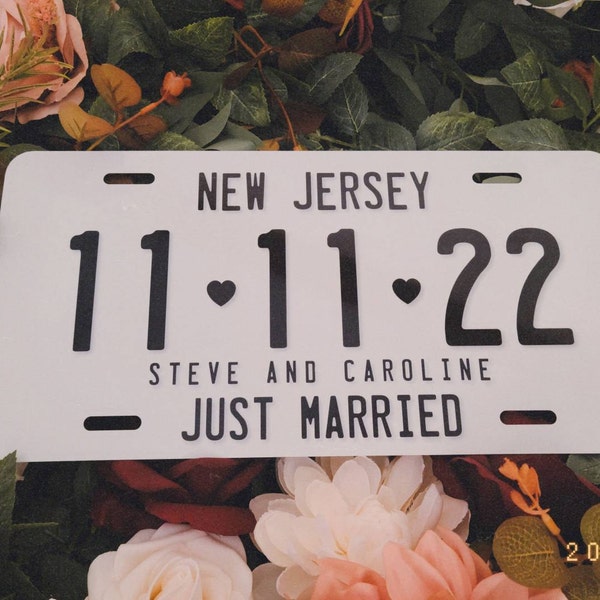 Wedding License - Car License Plate | Wedding Car | Just Married ...
