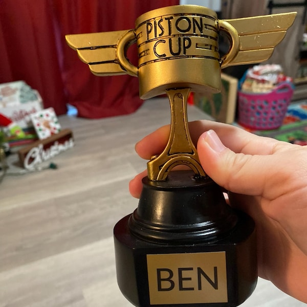 Cars Piston Cup Trophy - Personalized Engraving Available! - Etsy