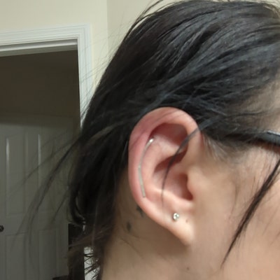 16 Gauge HELIX Long Helix Earring Long Cartilage Earring 16g Helix ...