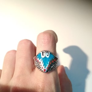 Vintage Native American Style Southwestern Turquoise Stone Inlay Men's ...