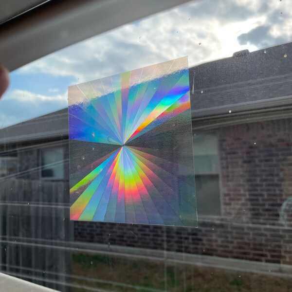 NEW Perfect Radial Prism Suncatcher Sticker Radial Square Rainbow ...