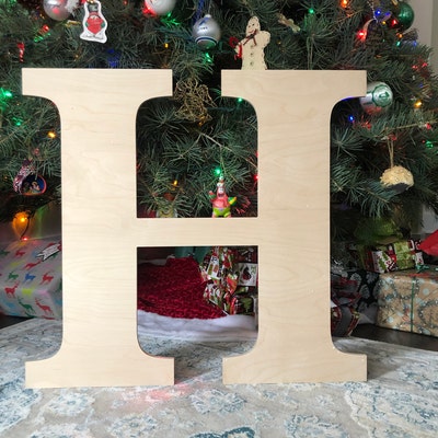Large Wood Letter or Number Large Wooden Monogram Large Custom Wall ...