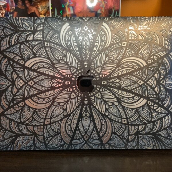 Black Mandala MacBook Pro Case MacBook Air Case MacBook Pro Retina ...