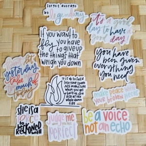 Self Care Sticker Positive Decals Mental Health Quote Stickers - Etsy