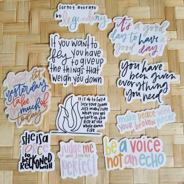 Self Care Sticker | Positive Decals | Mental Health Quote Stickers - Etsy