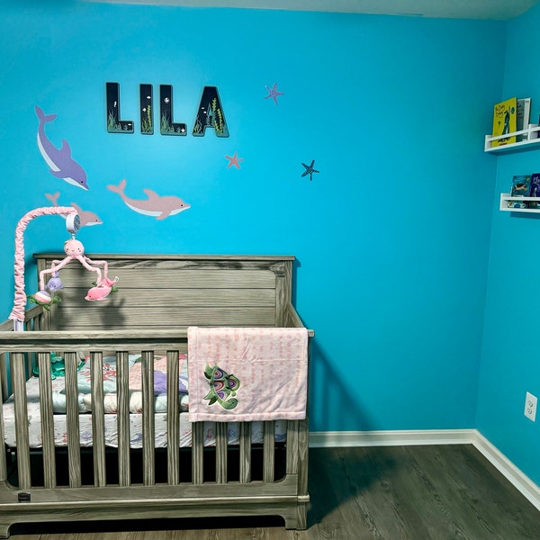 Ocean Theme Wood Letters: Sea Life Decor - Etsy