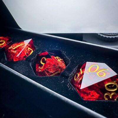 Floating Ice Pupil Dragon's Eye Liquid Core Moon Dice Set - Etsy