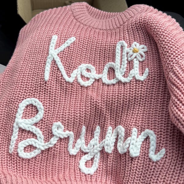 Kids Hand Embroidered Denim Jacket | Personalized Name Kids Jean Jacket ...