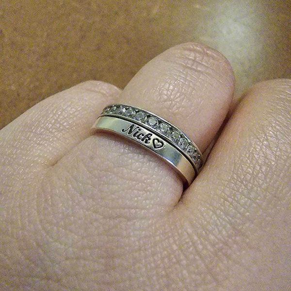 Custom Location Coordinates Ring • Dainty Coordinates Stackable Band ...