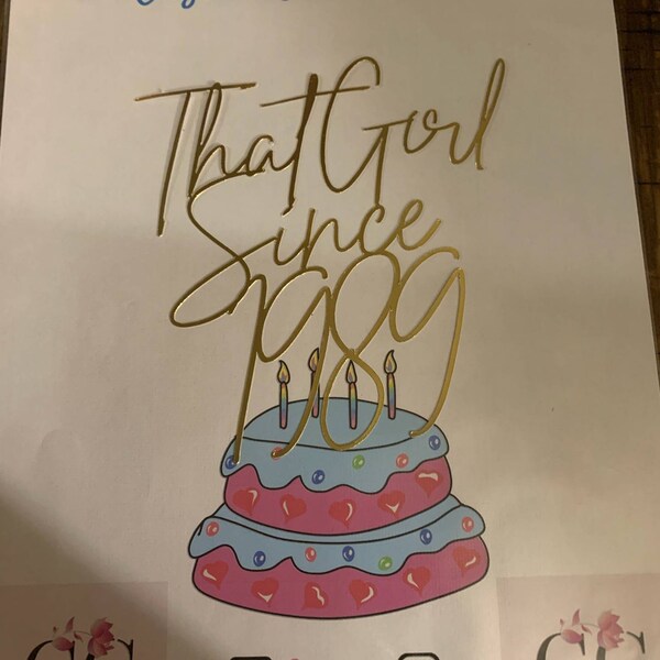 That Girl Since Cake Topper, That Girl Since Cake Charm, That Girl ...