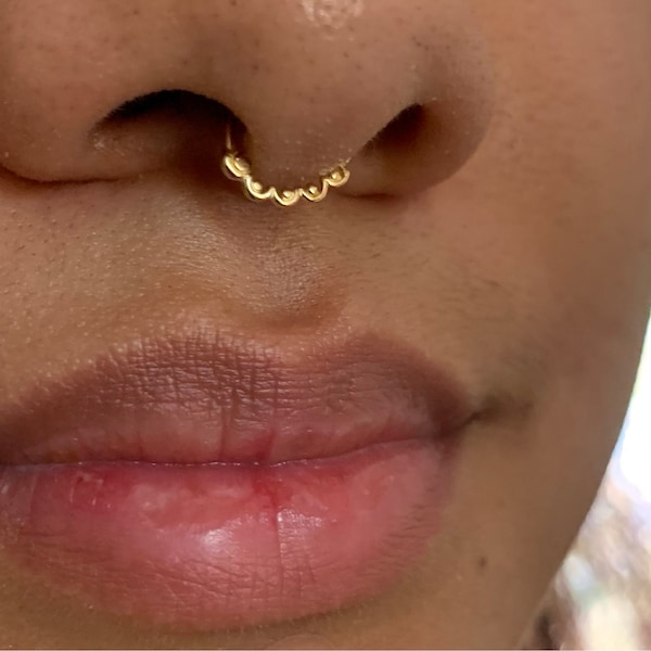 Dainty 6mm Septum Ring, Snug Fit Septum Hoop, Delicate, Indian Septum ...