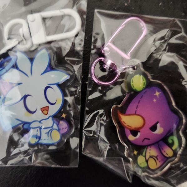 Sonic, Tails, Amy and Cream Chao Plush Acrylic Charm / Keychain - Etsy