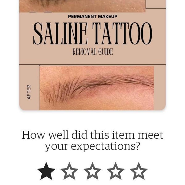 PMU Saline Tattoo Removal Guide - Etsy