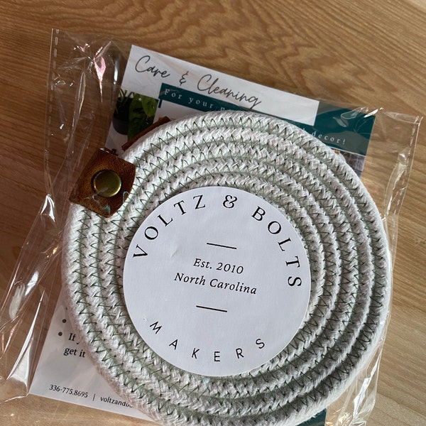 Natural Cotton Rope Coasters - Etsy