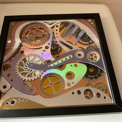 Steampunk Mechanics 3D Mandala Svg, Steampunk Style Multilayer Panel ...
