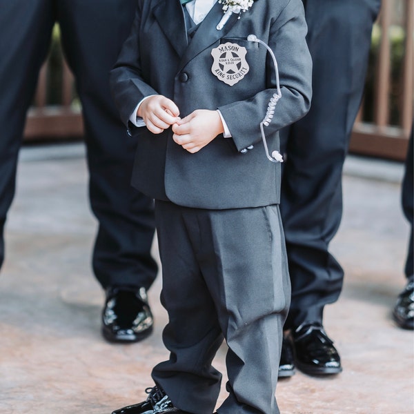 Ring Security Ring Bearer Security Badge Ring Bear Gift Personalized ...