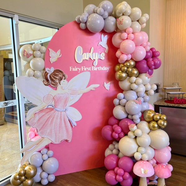 Princess Big Decor Cutout, Baby Girl Birthday Standee, Whimsical Floral ...