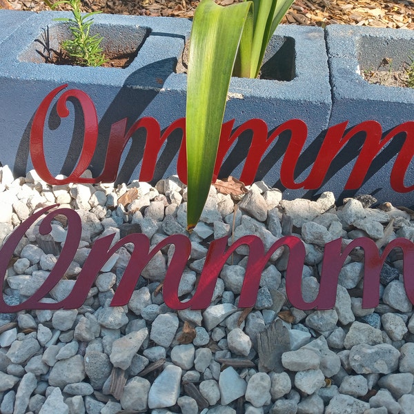 Custom Cursive Word Metal Wall Decor | Steel Personalized Wall Art 1-4 ...