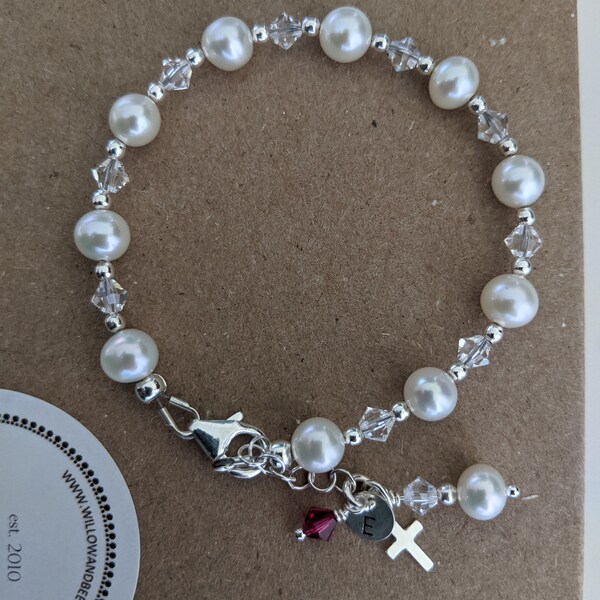 First Communion Bracelet, First Communion Gift, Rosary Bracelet, Holy ...