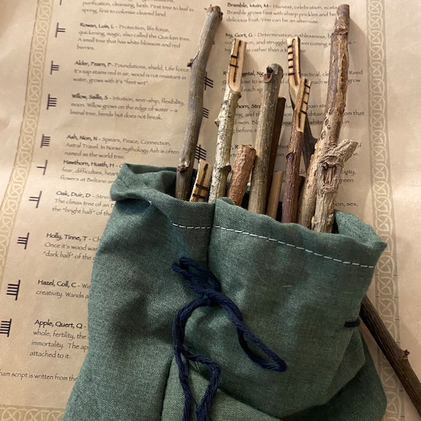Long Celtic Tree Ogham Set for Divination - Made With Corresponding ...