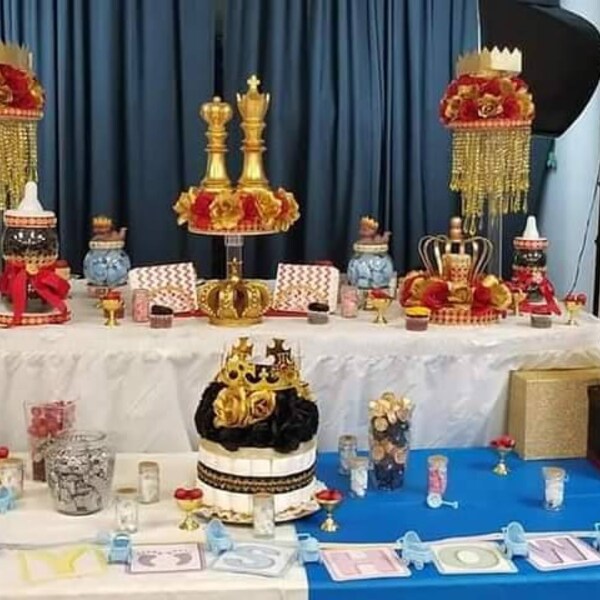 Purple and Gold CROWN Centerpiece / Royal Purple and Gold Prince ...